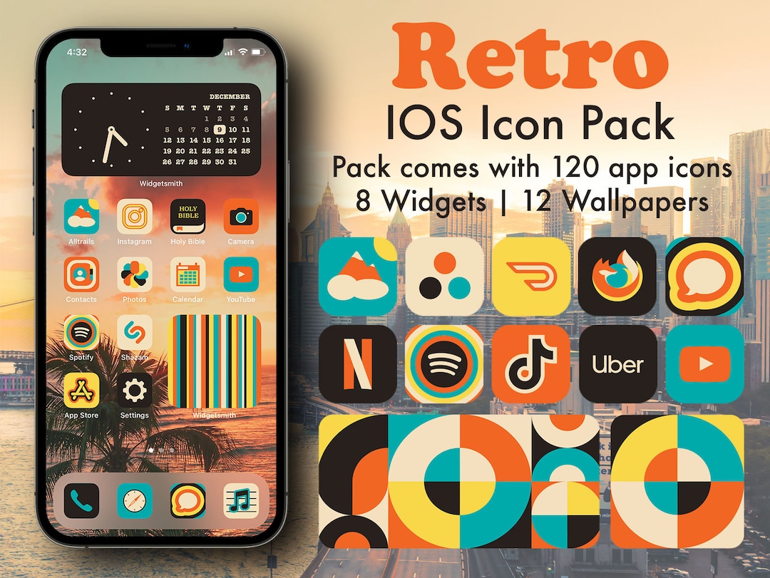 Ios 14/ios 15 App Icons, Retro Aesthetic, Hand Drawn Illustrated iPhone ...