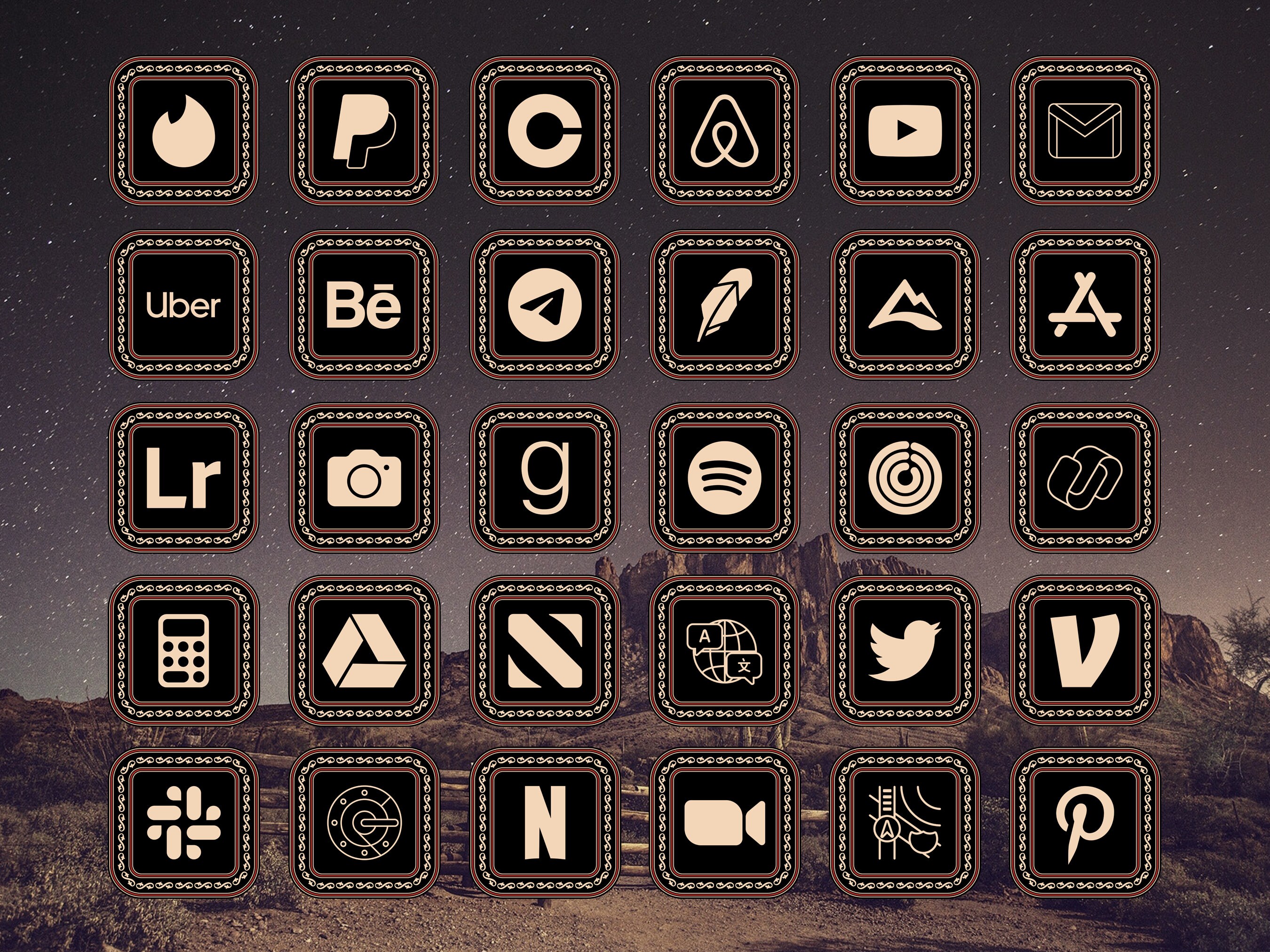 Southwest Theme IOS App Icons - Etsy