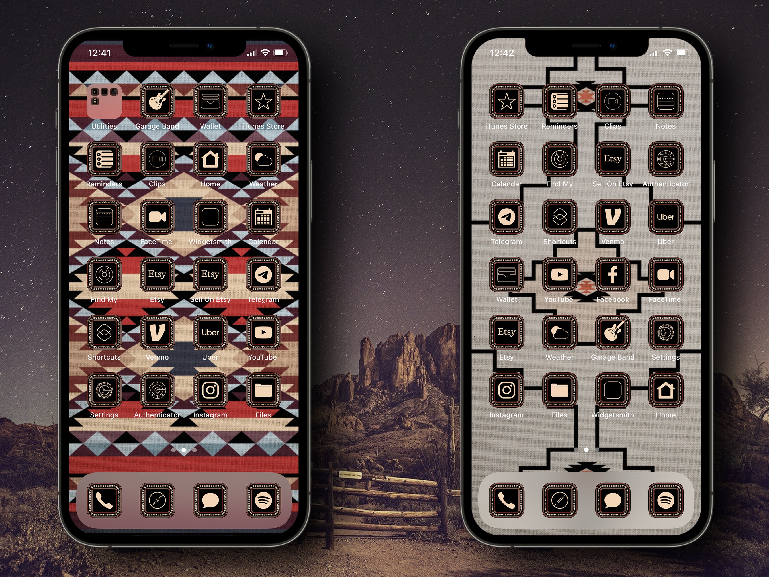 Southwest Theme IOS App Icons - Etsy