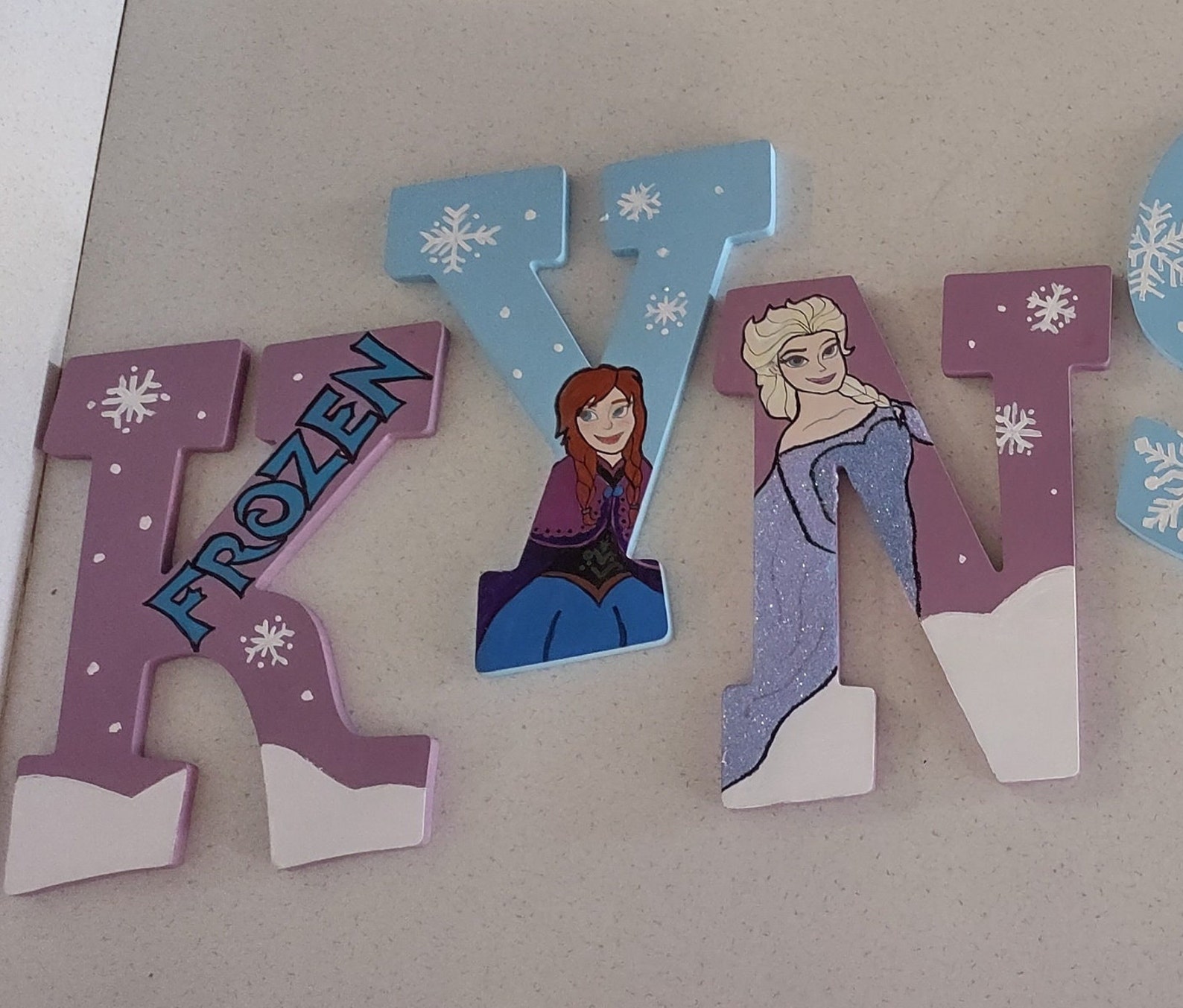 Frozen Painted Letters - Etsy