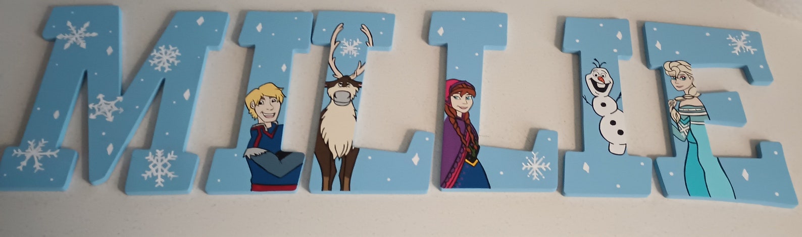 Frozen Painted Letters - Etsy