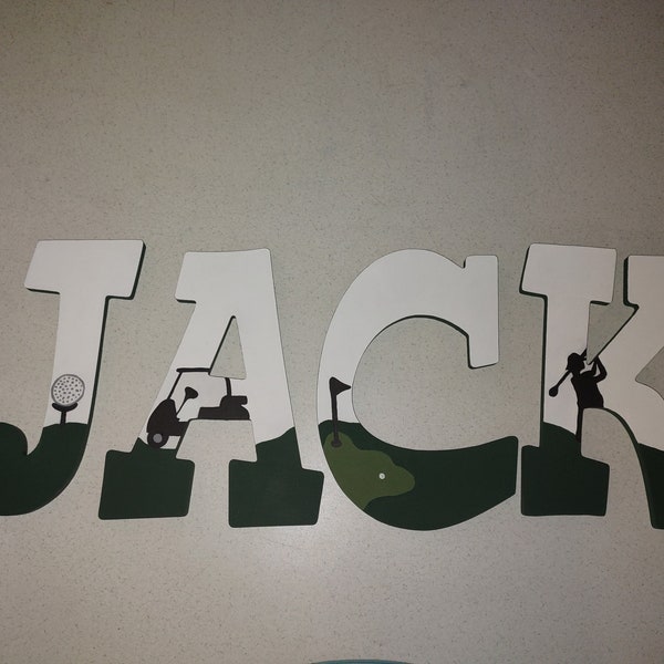 Golf Themed Letters - Etsy