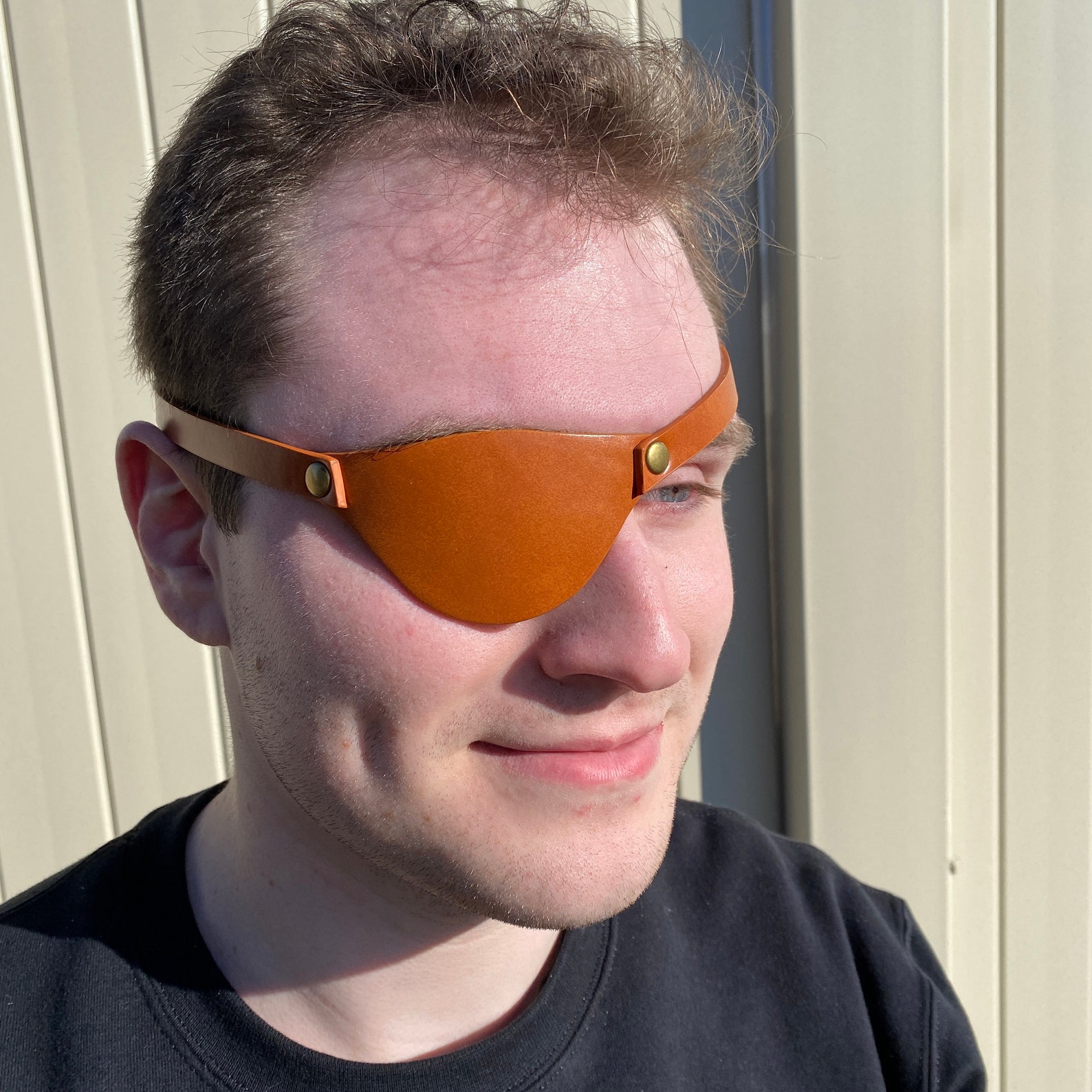 Leather Eye Patch Black Leather Eye Patch - Etsy