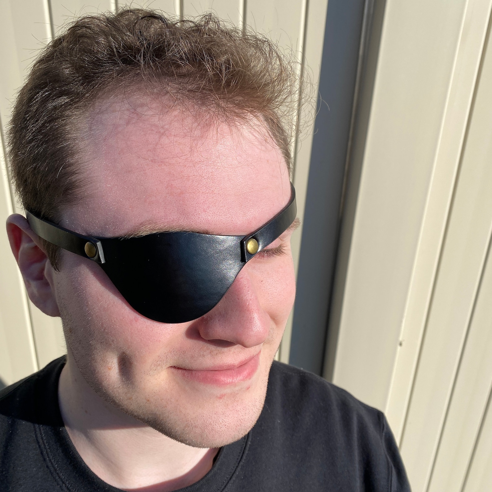 Leather Eye Patch Black Leather Eye Patch - Etsy