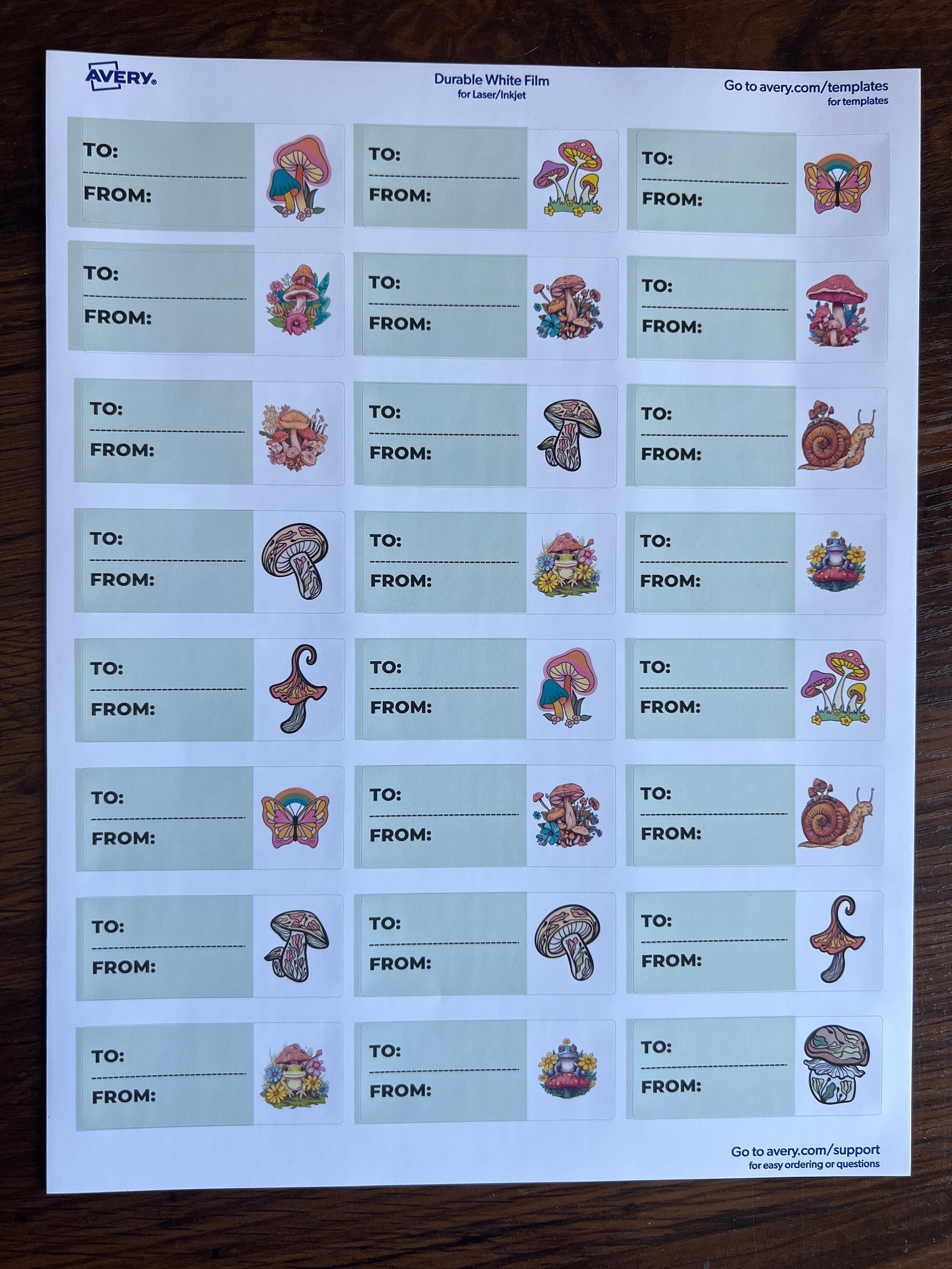 Cottagecore Gift Tag Stickers digital - Etsy