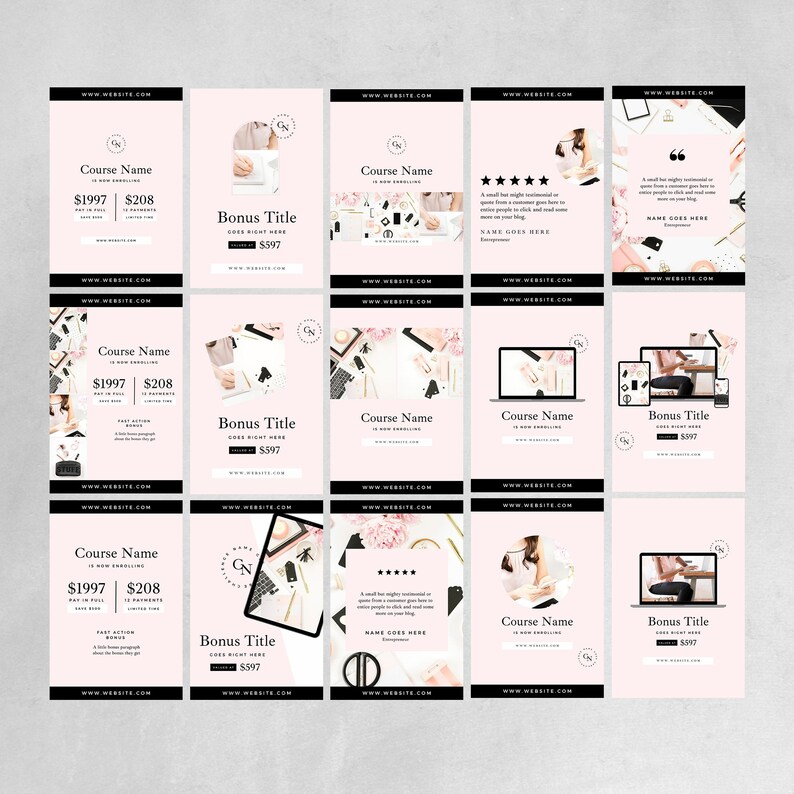 Launch Pinterest Templates INSTANT DOWNLOAD Course Launch Program ...