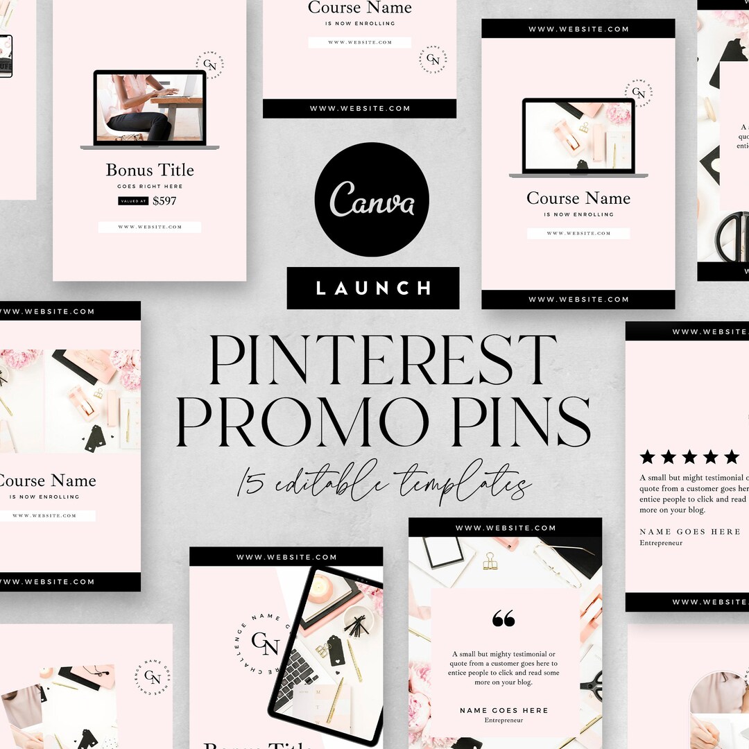 Launch Pinterest Templates INSTANT DOWNLOAD Course Launch Program ...