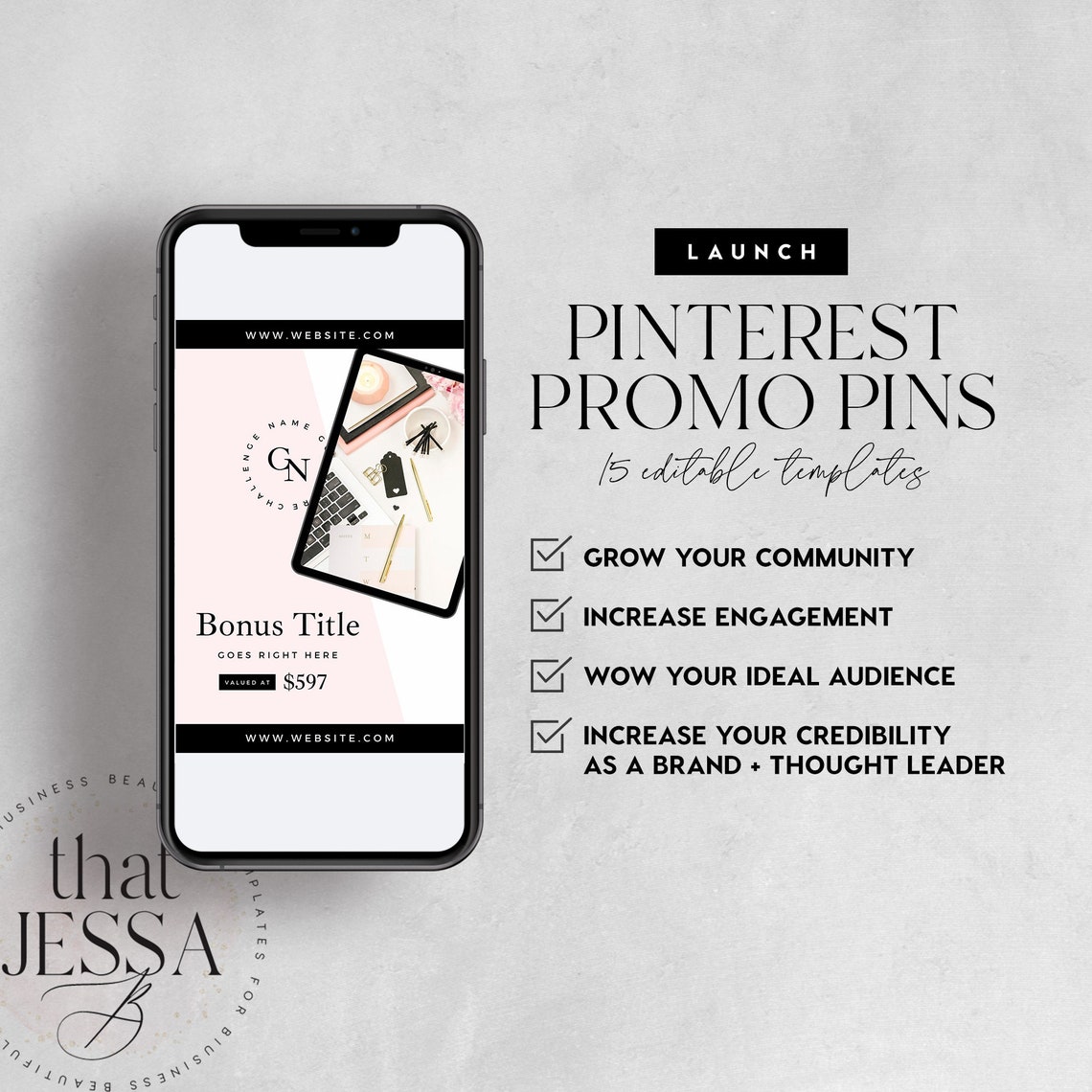 Launch Pinterest Templates INSTANT DOWNLOAD Course Launch Program ...