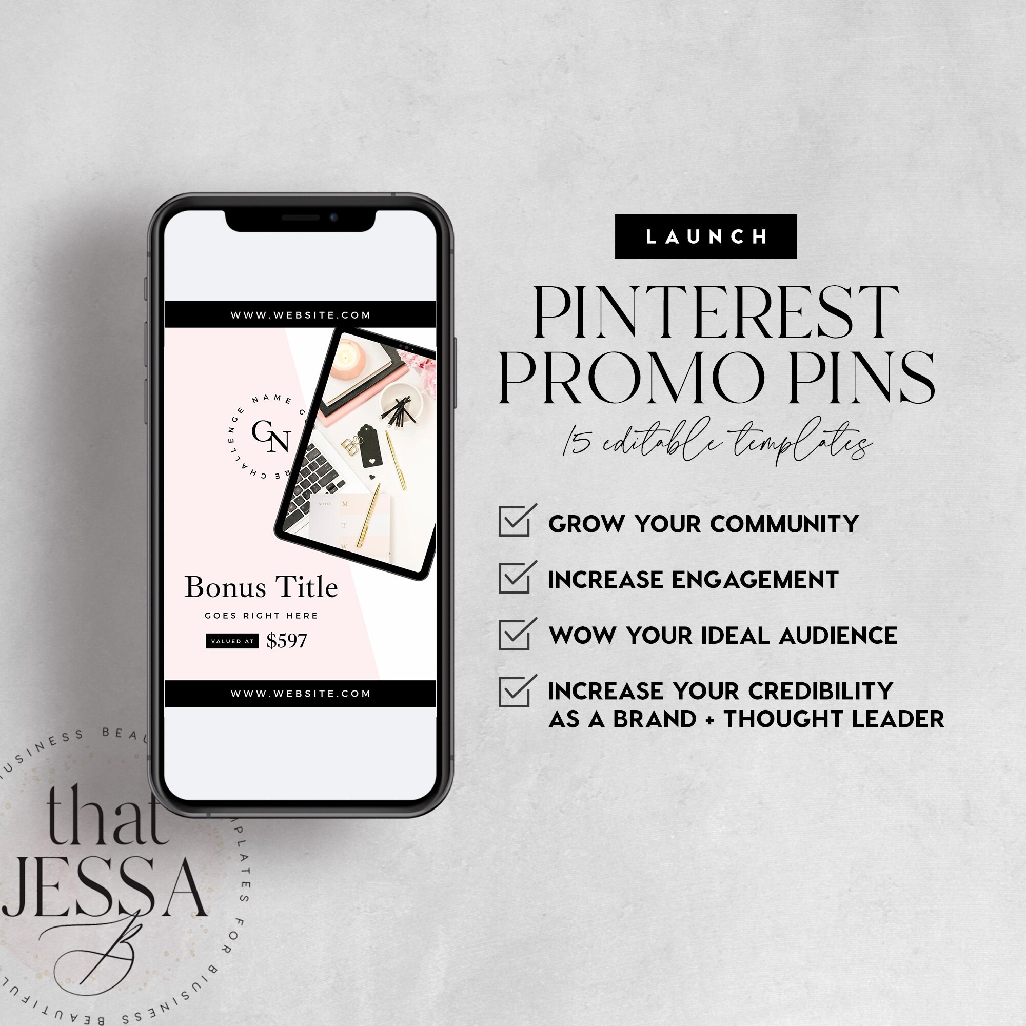 Launch Pinterest Templates INSTANT DOWNLOAD Course Launch Program ...