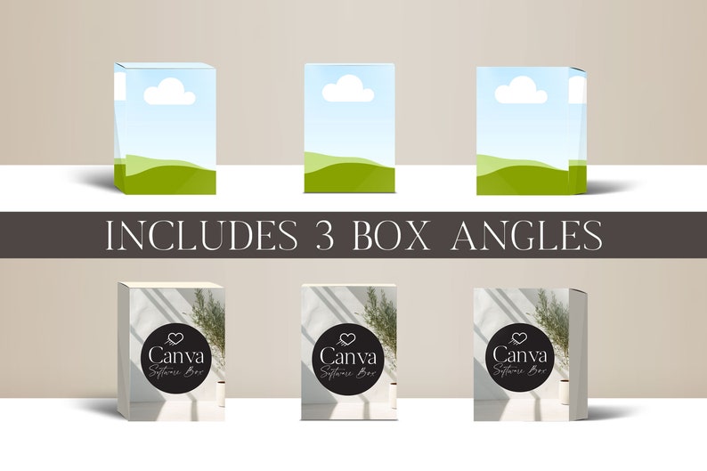 Software Box Mock Up, Digital Editable Packaging Box, Box Branding ...
