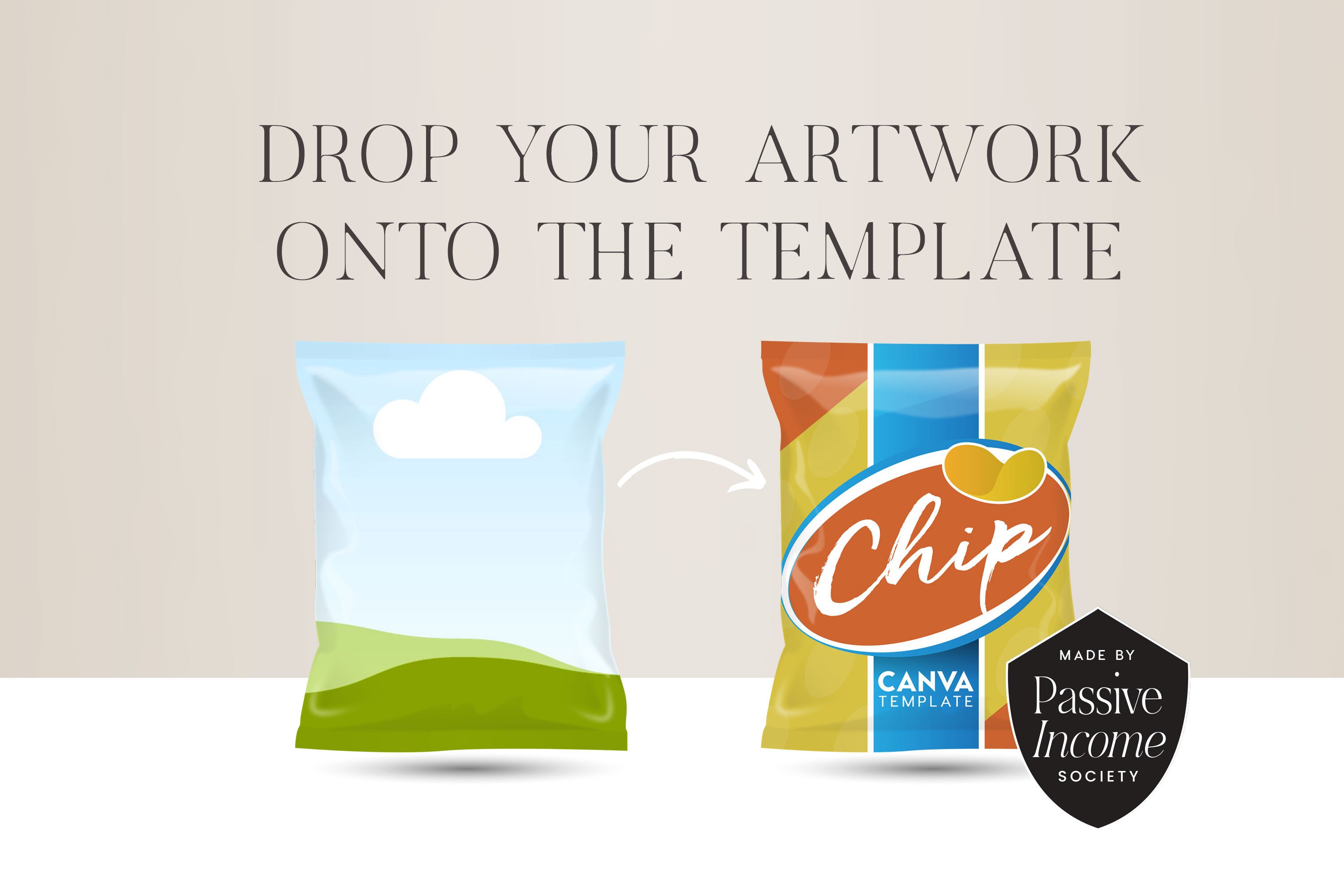 Chip Packet Template, Editable Chip Packaging, Party Favor Chip Packet ...