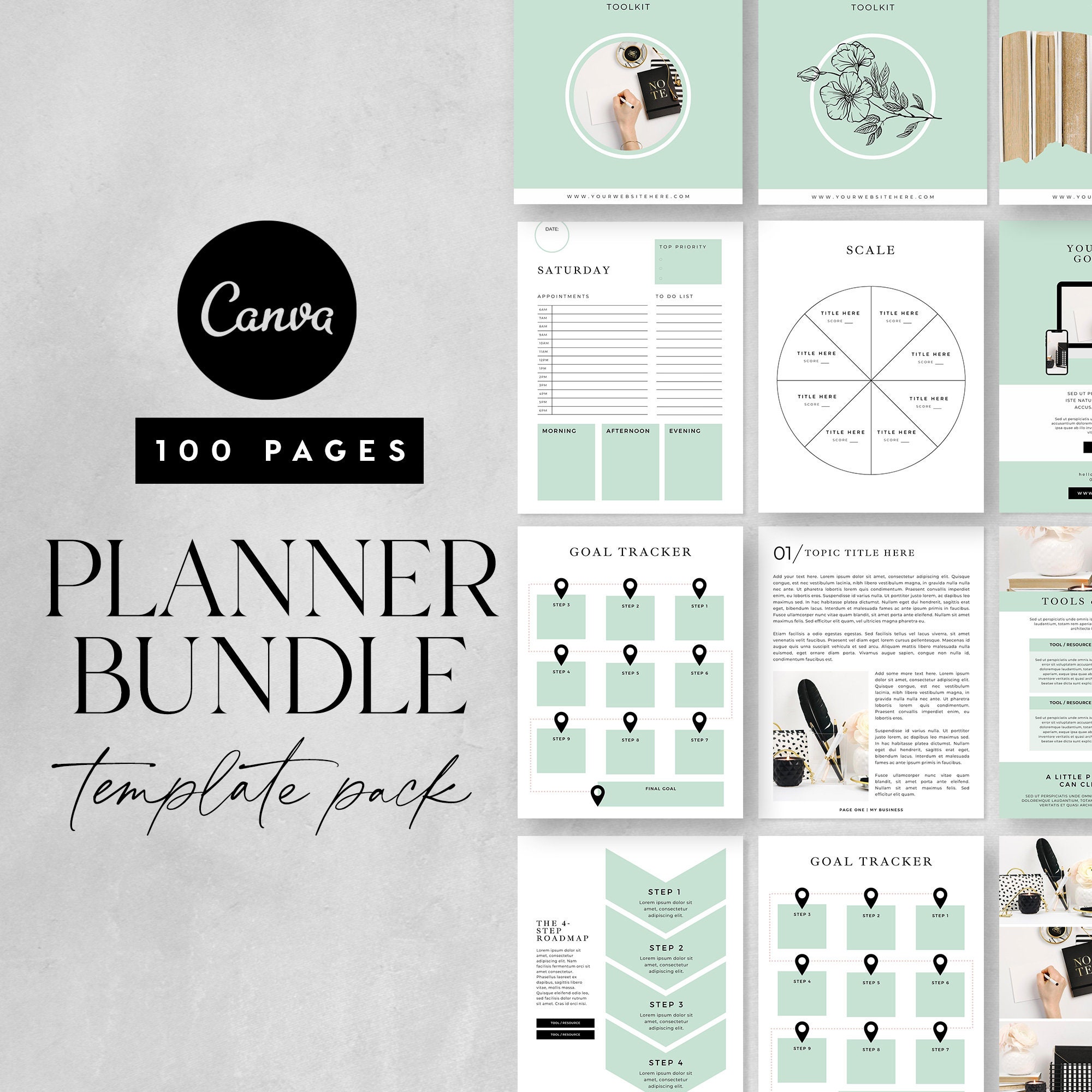 KDP Template Canva INSTANT DOWNLOAD Journal & Planner Template, Make ...