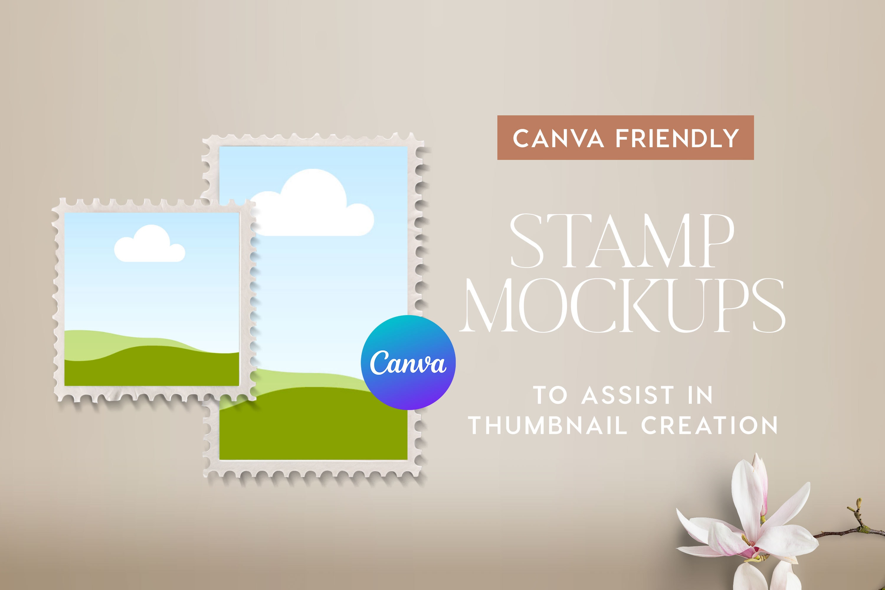 Stamp Mock-up,canva Stamp Template,customizable Stamp Mock-up,branding ...