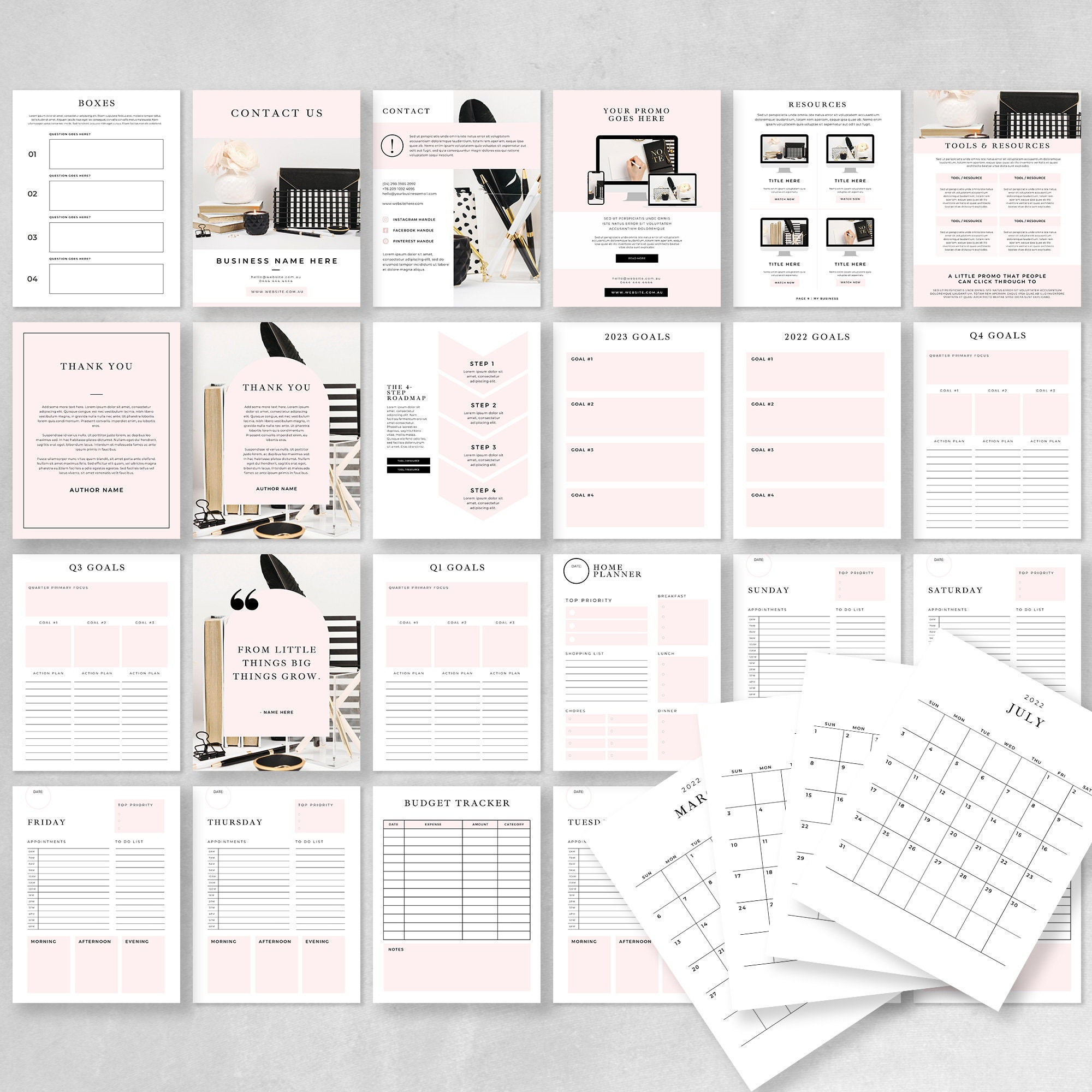 KDP Template Canva INSTANT DOWNLOAD Journal & Planner Template, Make ...