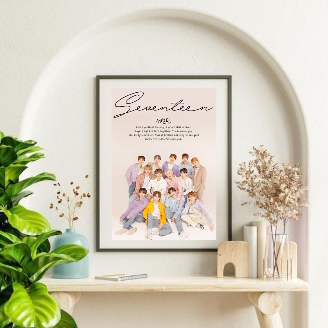 Seventeen Members Poster, Seventeen Family Printable, Kpop Poster ...