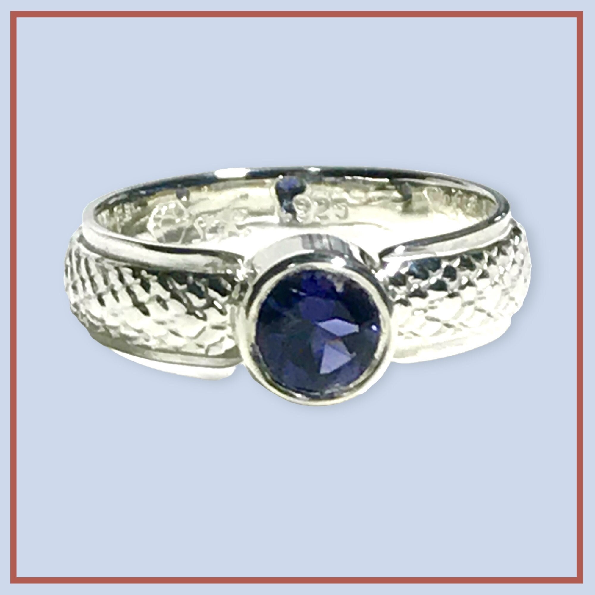Iolite Sterling Band Ring - Etsy