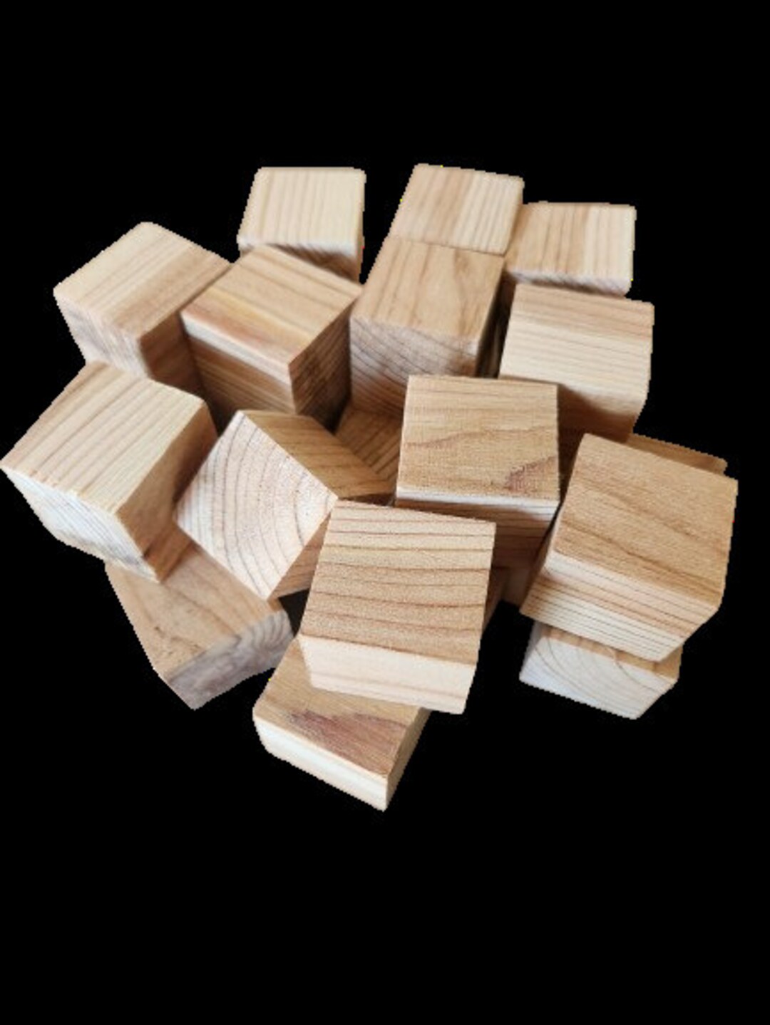 1 Inch Wooden Blocks 48 Count - Etsy