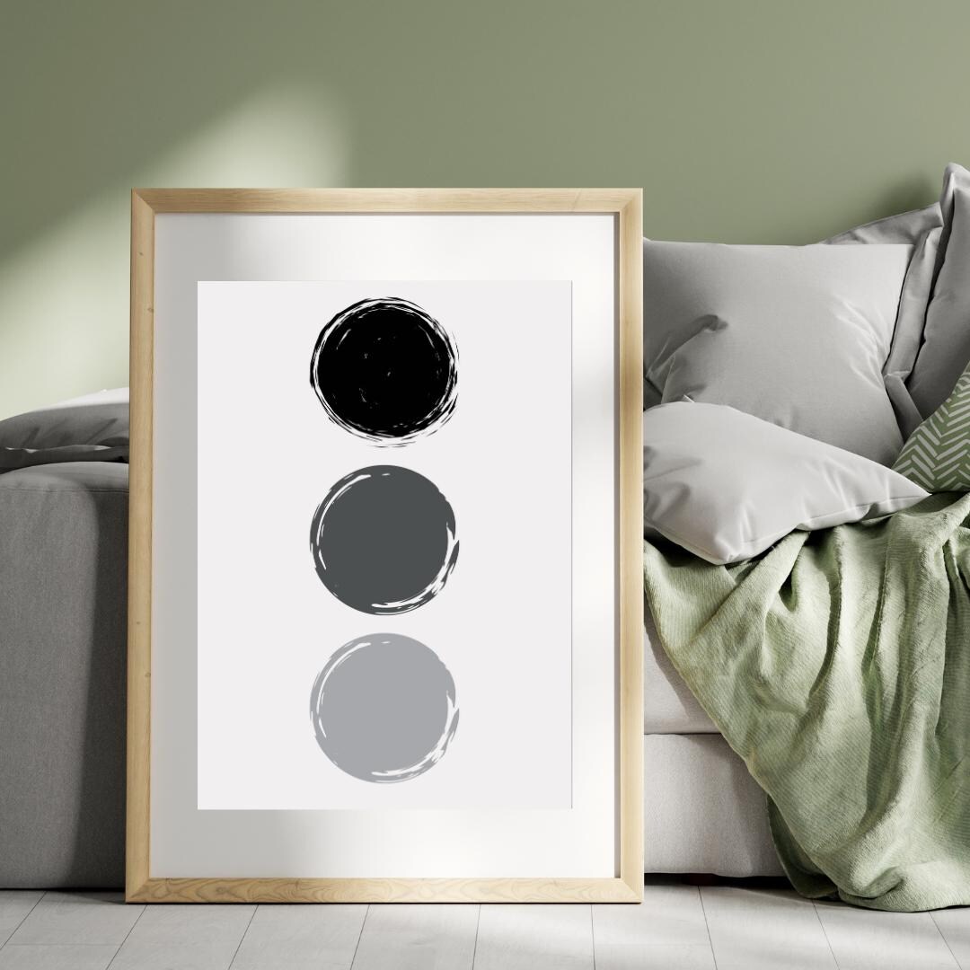 Point Wall Art, Illustration Decor, Minimalist Art Print, Colorful ...