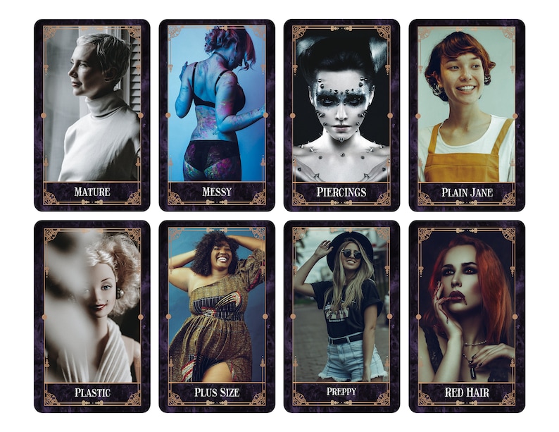 Mystic Flames Physical Features Printable Oracle Deck Digital File 78 ...