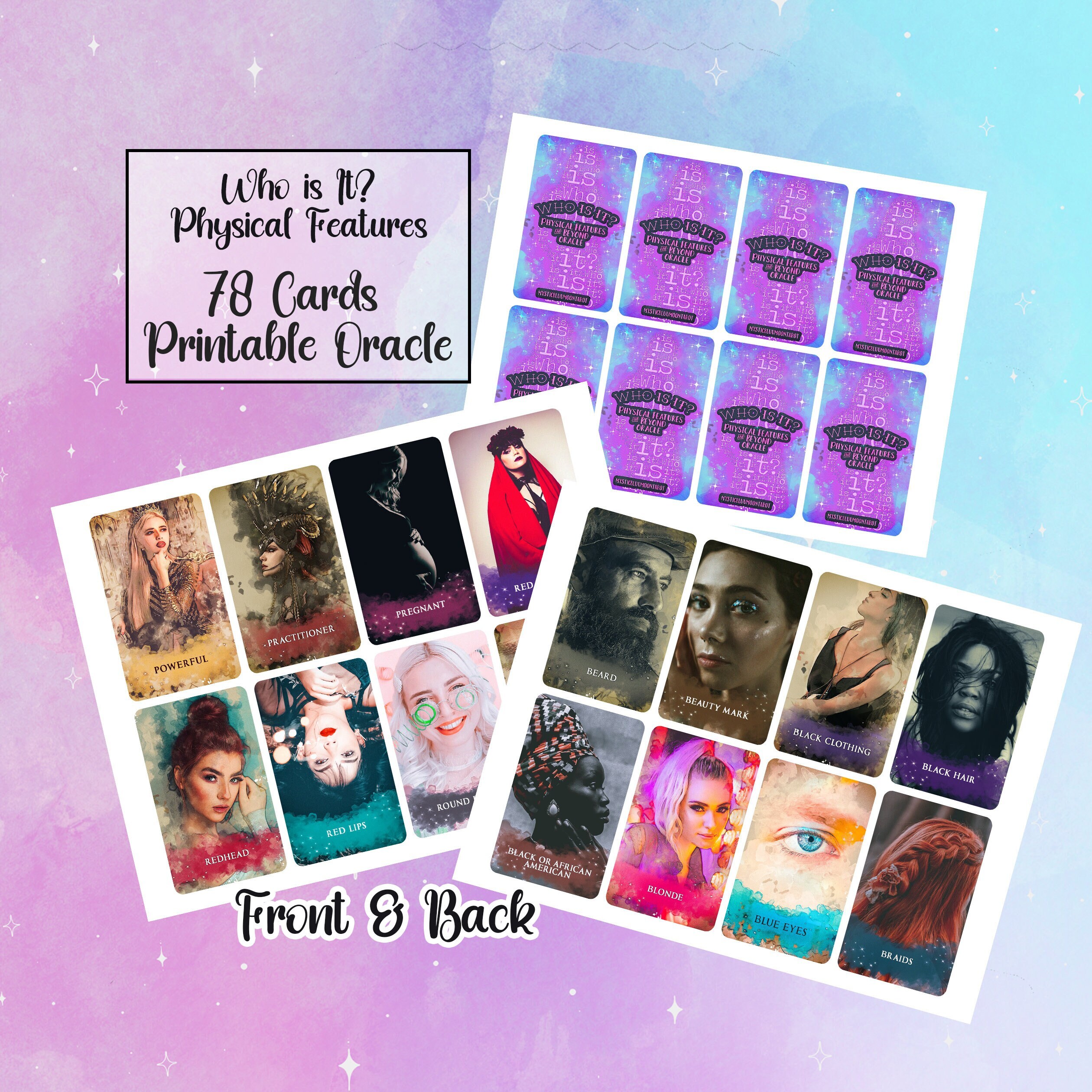 Physical Features Printable Oracle Cards Who is It Oracle - Etsy Australia