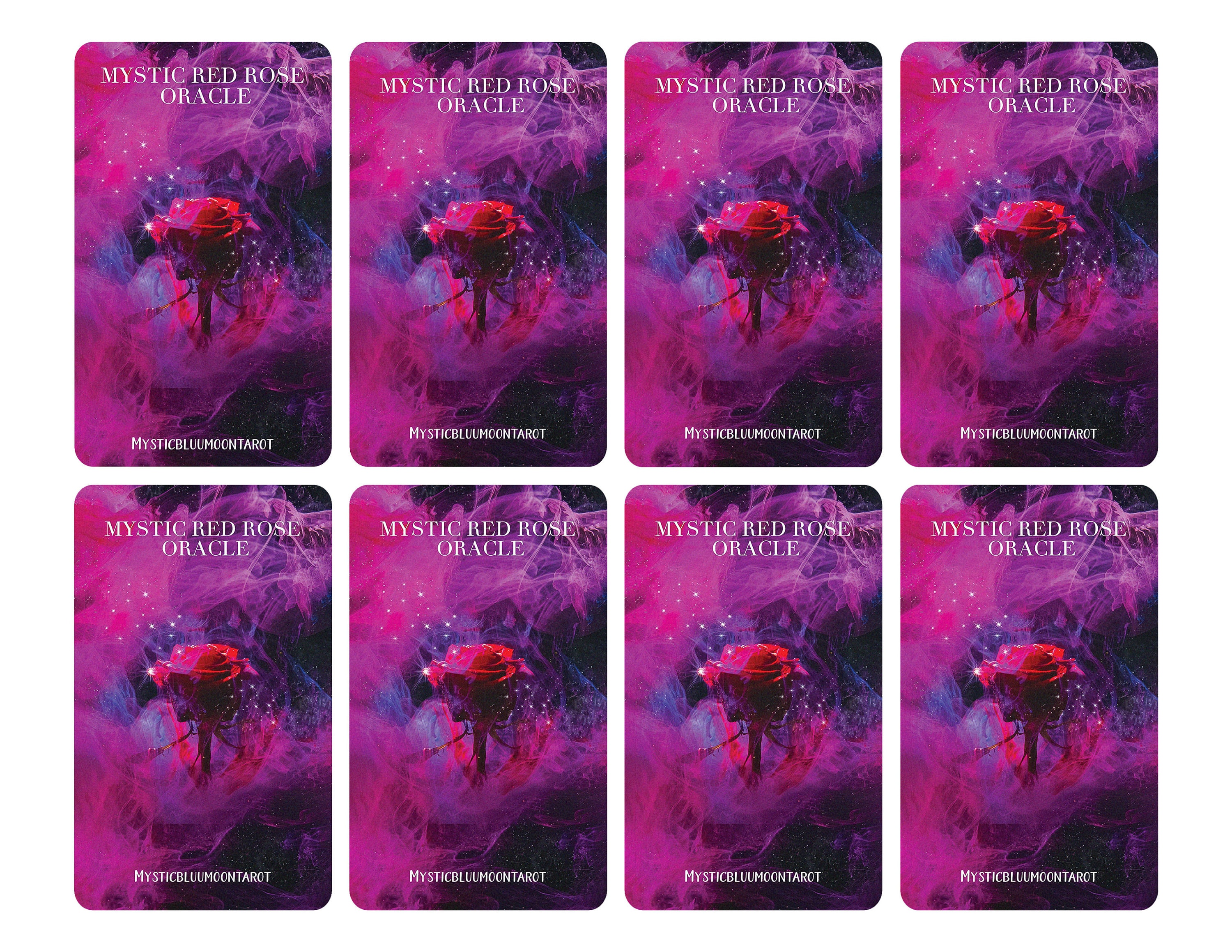 Mystic Red Rose Printable Oracle Deck Situations Deck - Etsy Singapore