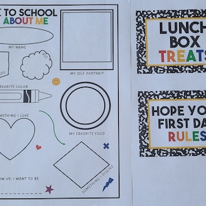 Back to School All About Me - Etsy