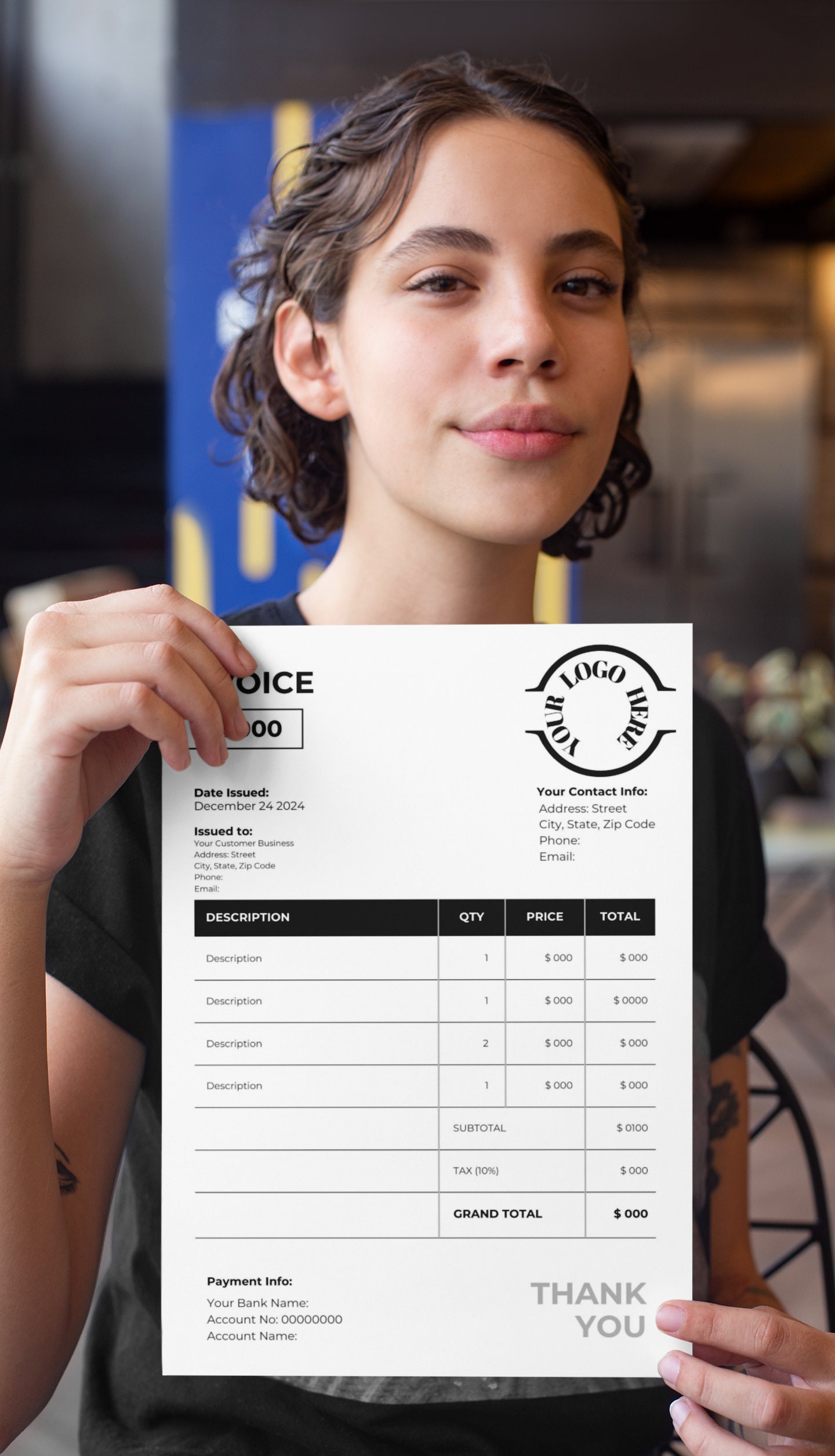 Editable Small Business Invoice Template - Digital Download ...