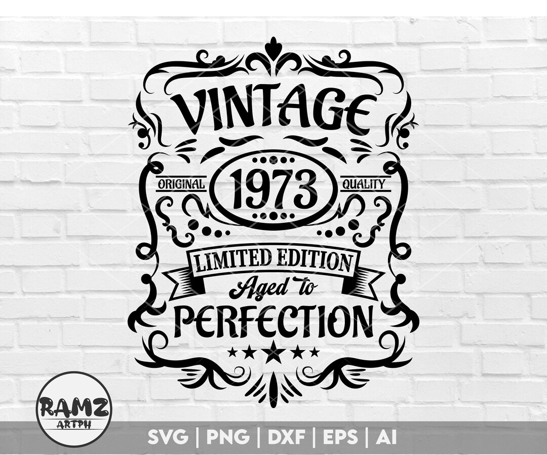 Vintage SVG 50th Birthday - 50th Birthday Svg, Age to Perfection ...