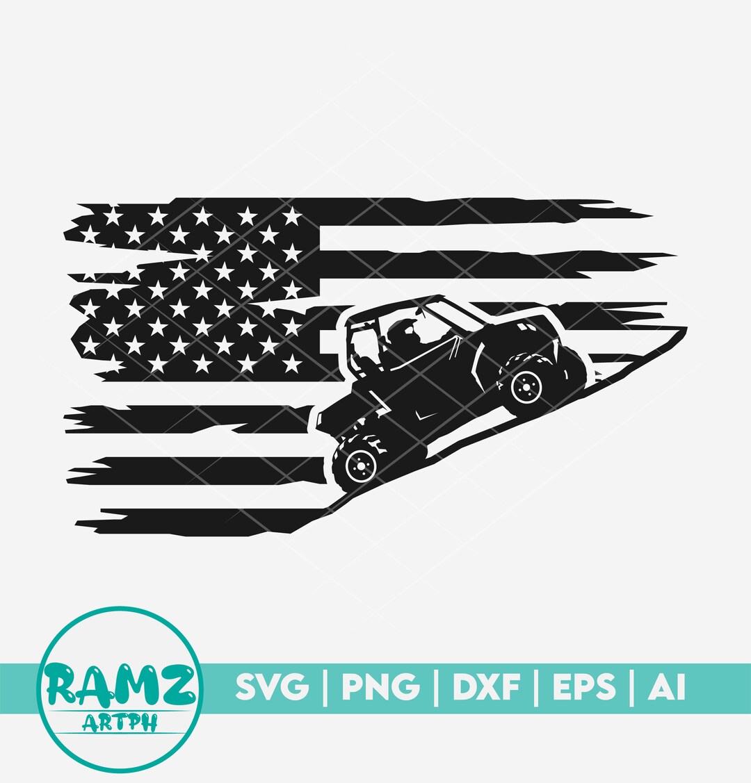 Off Road SVG File Us Flag - Atv Svg, 4 Wheeler Svg, Mud Riding Svg ...
