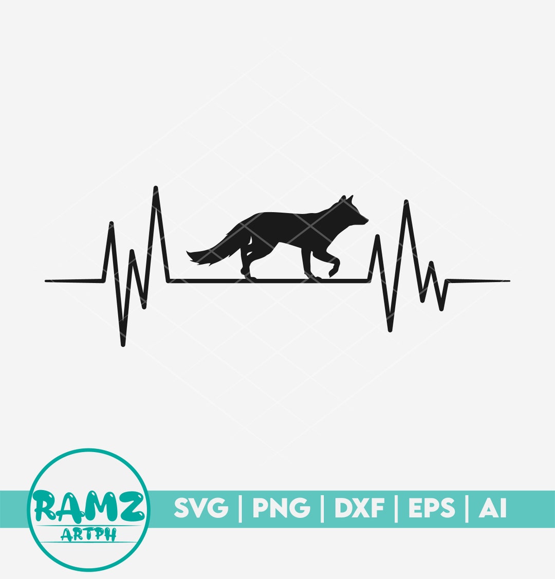 Hunting SVG File Coyote Heartbeat - Hunting Svg, Coyote Hunting Svg ...