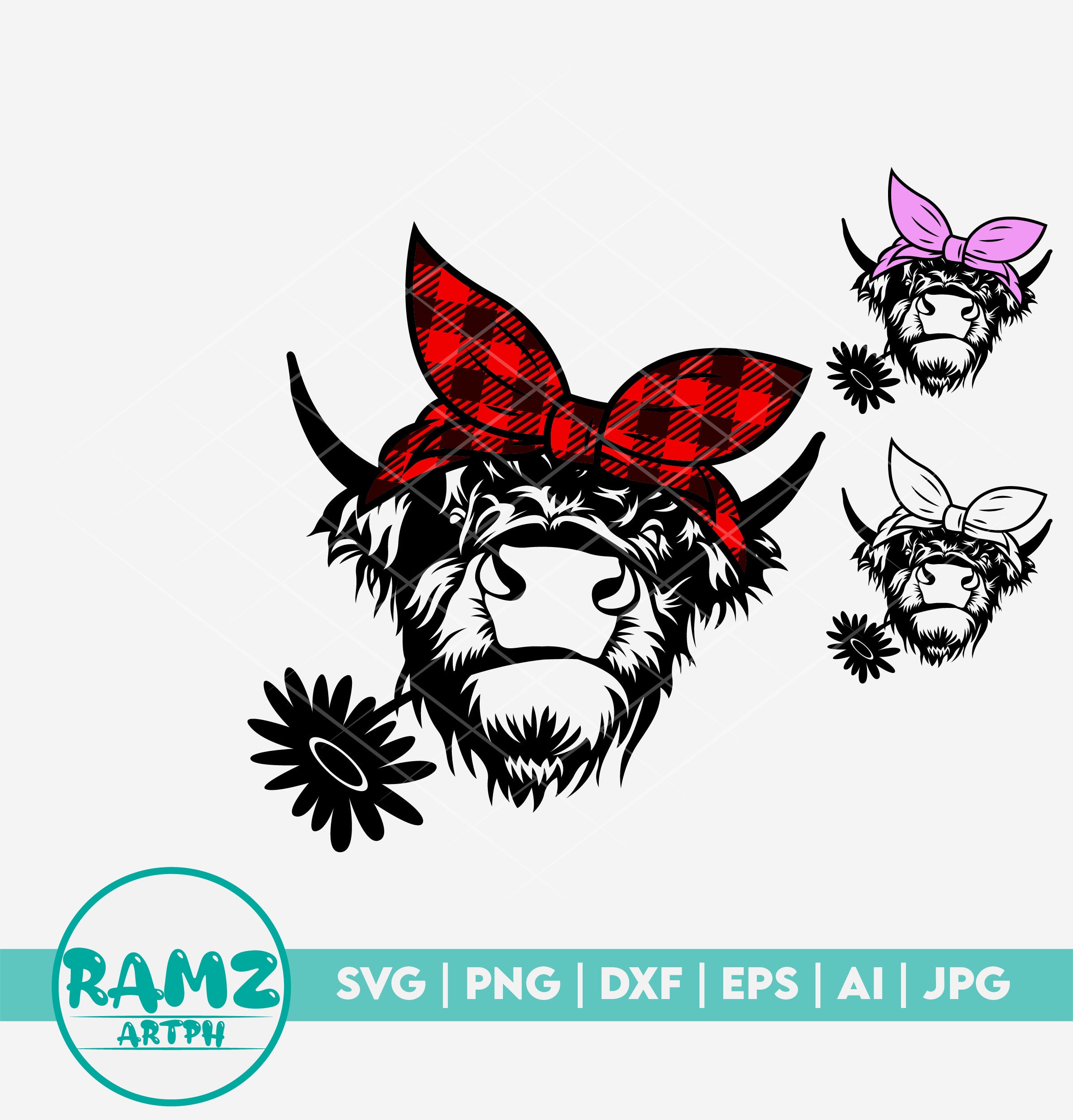 Vaca SVG archivo Vaca con flor - vaca svg, cara de vaca svg, linda vaca ...