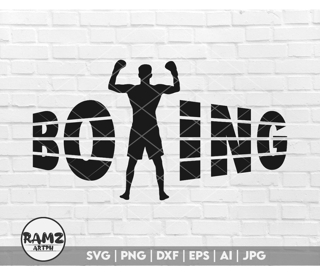 Boxing SVG File Logo - Boxing Svg, Boxing Gloves Svg, Boxing Silhouette ...