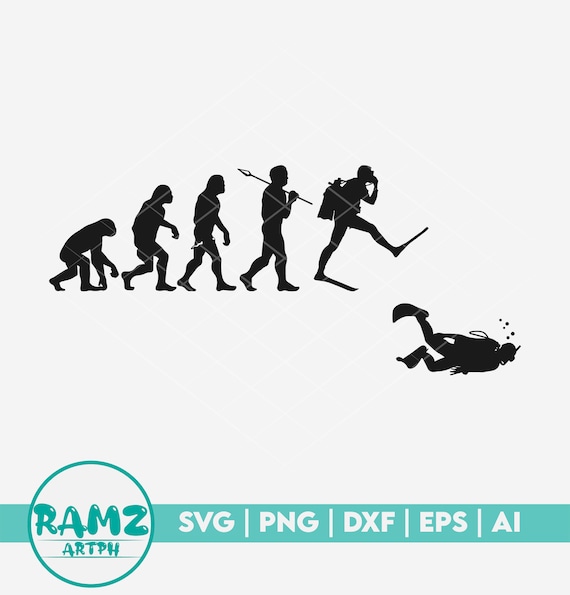 Scuba SVG File Evolution Scuba Diving Svg Diver Svg - Etsy