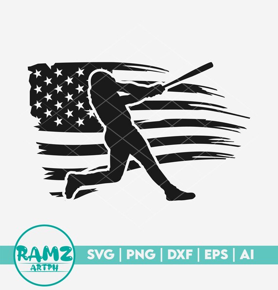 Baseball SVG File Us Flag Baseball Svg Pinch Hitter Svg | Etsy