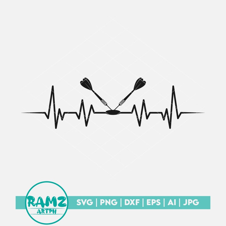 Darts SVG File Heartbeat - Dart Svg, Darts Svg, Dart Board Svg ...
