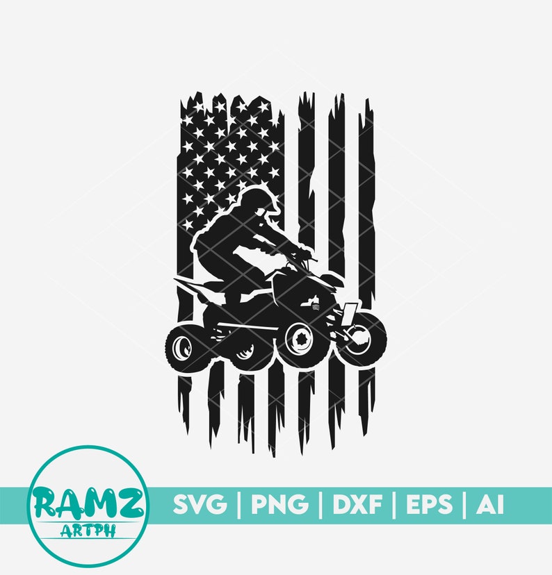 ATV Svg File Us Flag Atv Svg Patriotic Flag Svg 4 Wheeler - Etsy