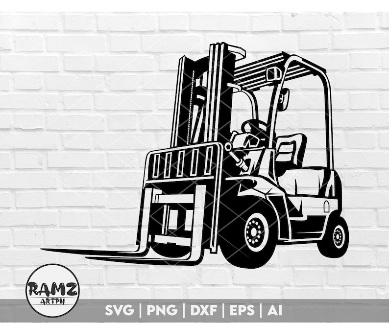 Forklift SVG File Silhouette - Fork Lift Svg, Heavy Equipment Svg ...