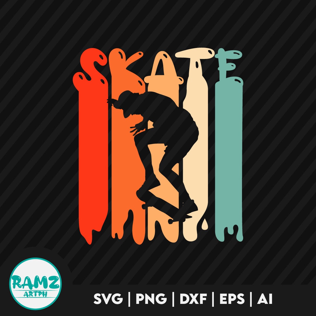Skateboard SVG File Retro Skate - Skateboard Svg, Skateboarder Svg ...