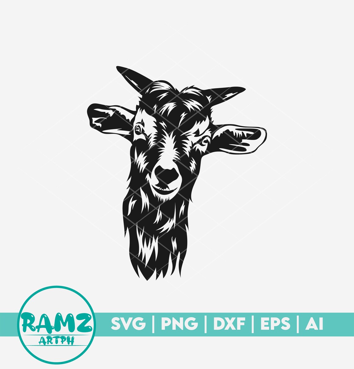 Goat SVG File Goat Face Goat Svg, Goat Head Clipart, Farm Animal Svg ...