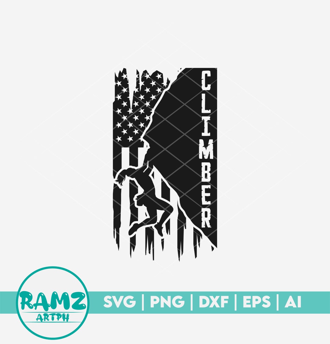Rock Climbing SVG File Us Flag Climber - Climbing Svg, Rock Climb Svg ...