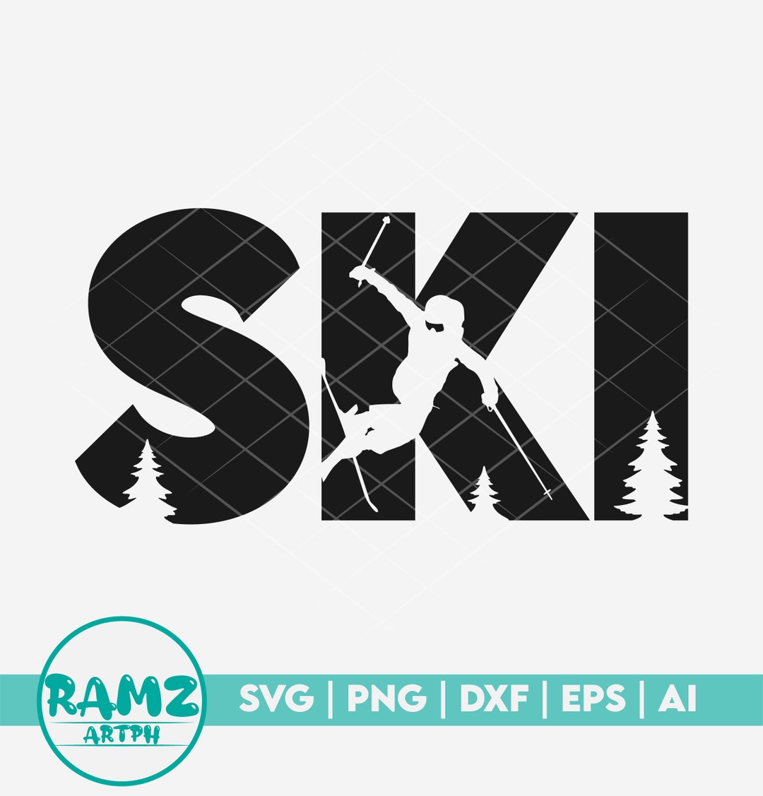 Ski SVG File Logo - Ski Svg, Skiing Svg, Skiing Clipart, Winter Svg ...