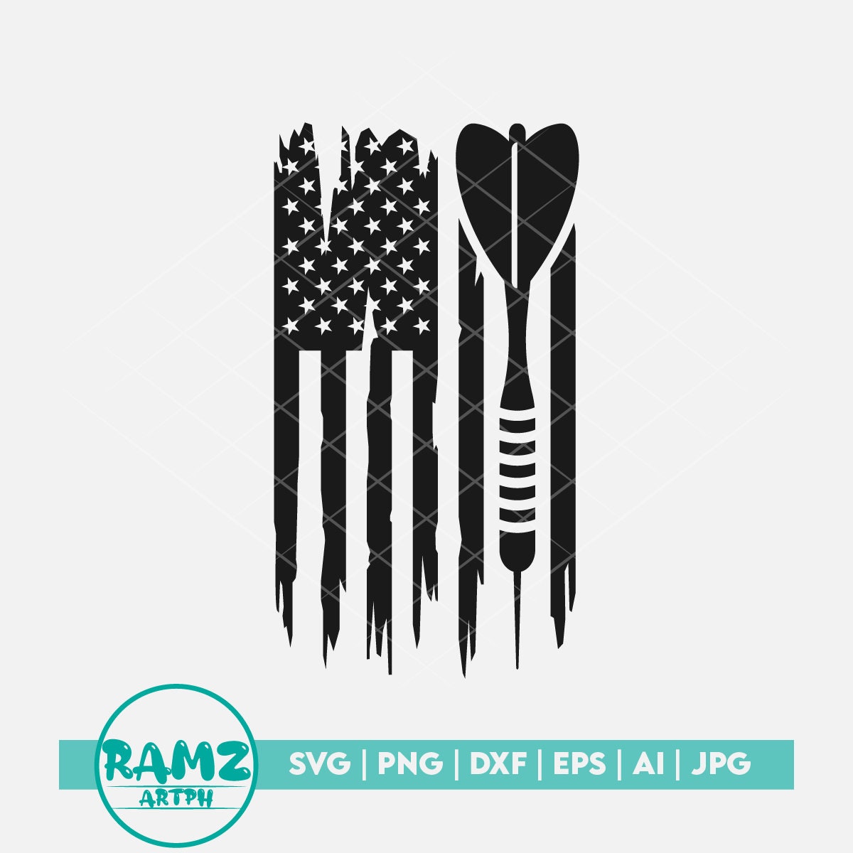 Darts SVG File US Flag With Darts - Dart Svg, Darts Svg, Dart Board Svg ...