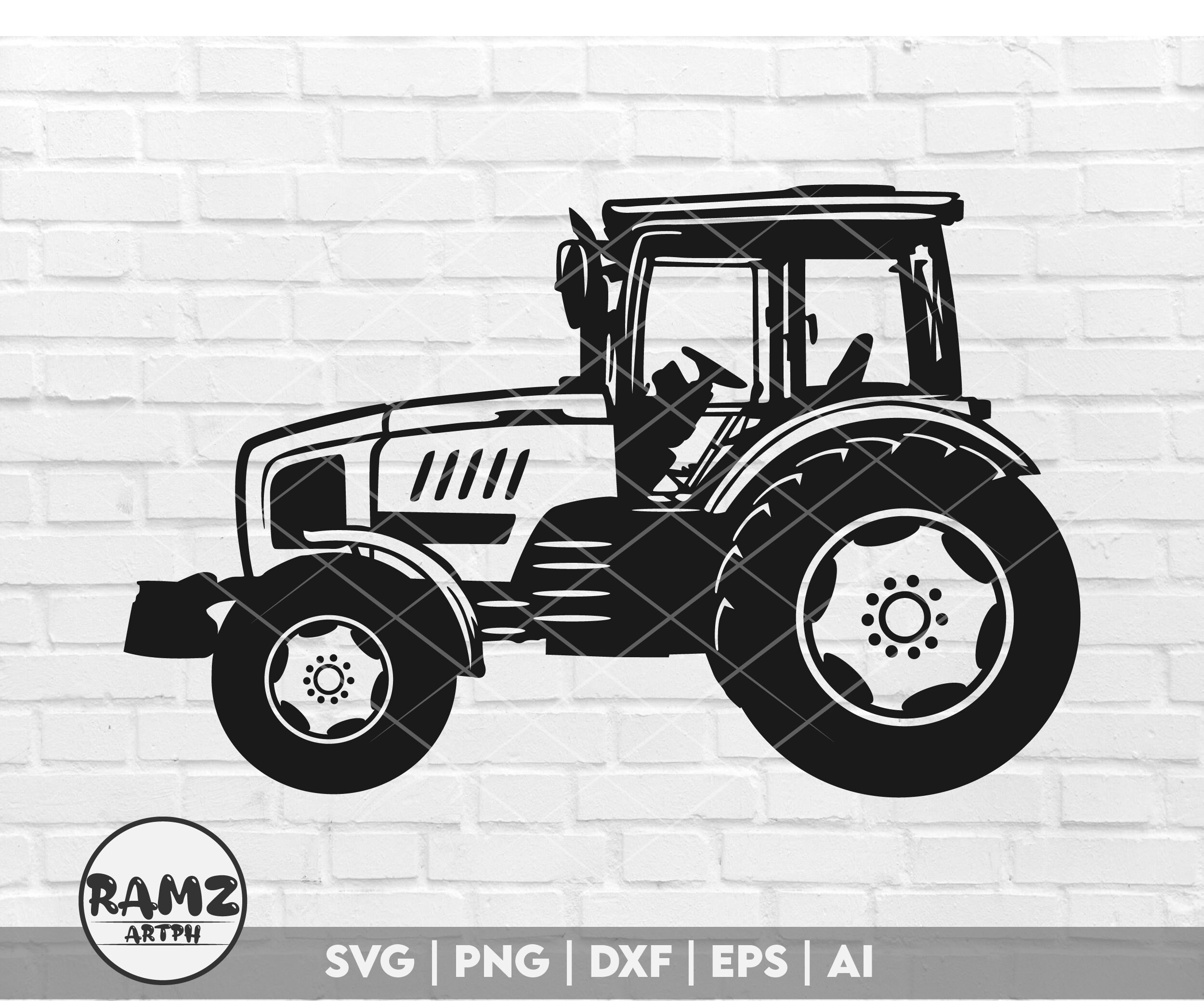 Tractor SVG Silhouette 1 Tractor Svg, Farm Tractor Svg, Farming Svg ...