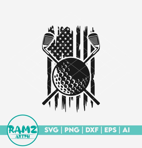 Golf SVG File Golf Club and Ball US Flag Golf Svg Golfing - Etsy