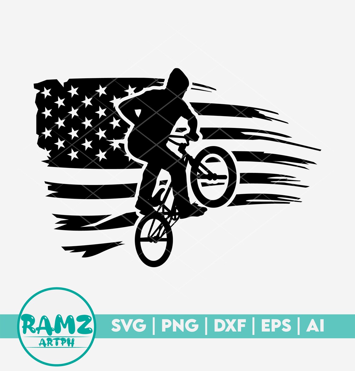 Bmx SVG File Us Flag Bmx Svg Bmx Bike Svg Bmx Rider Svg - Etsy