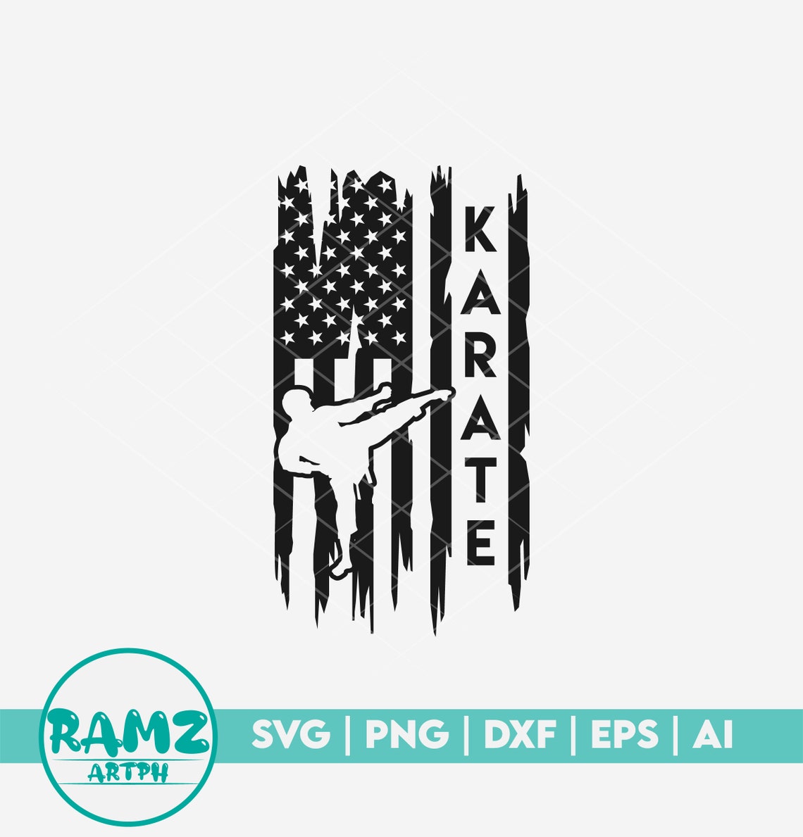 Karate SVG File Us Flag Karate Svg Martial Arts Svg - Etsy