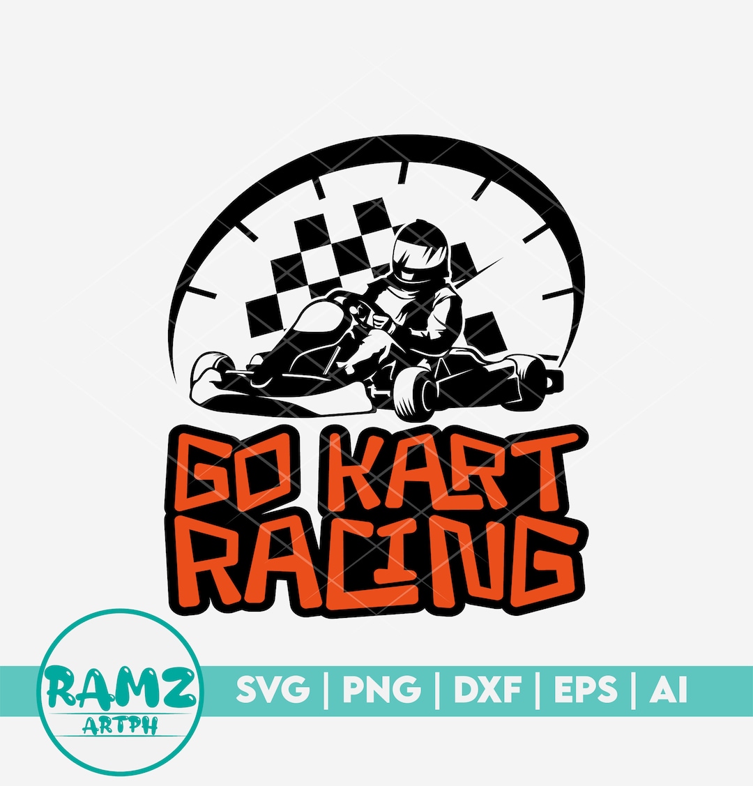 Go Kart SVG File Go Kart Racing - Go Kart Svg, Racer Svg, Png, Clipart, Cut File, for Racer ...