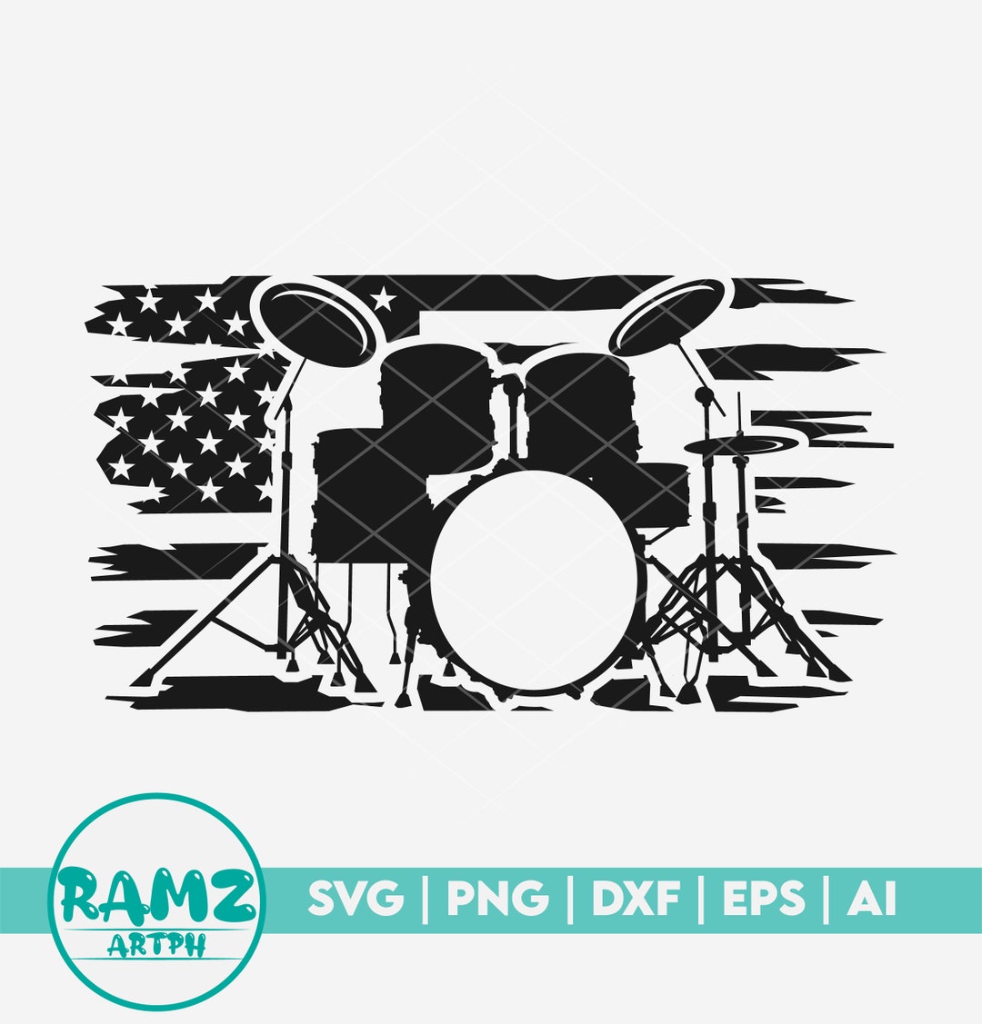 Drum SVG File Us Flag - Drum Svg, Drummer Svg, Percussion Svg, Rock ...