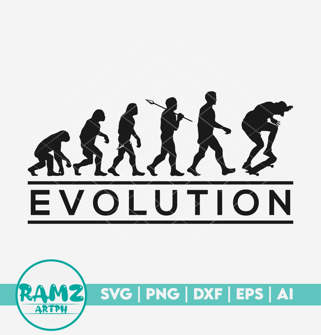 Skateboard SVG File Evolution - Skateboard Svg, Skateboarder Svg, Skate ...