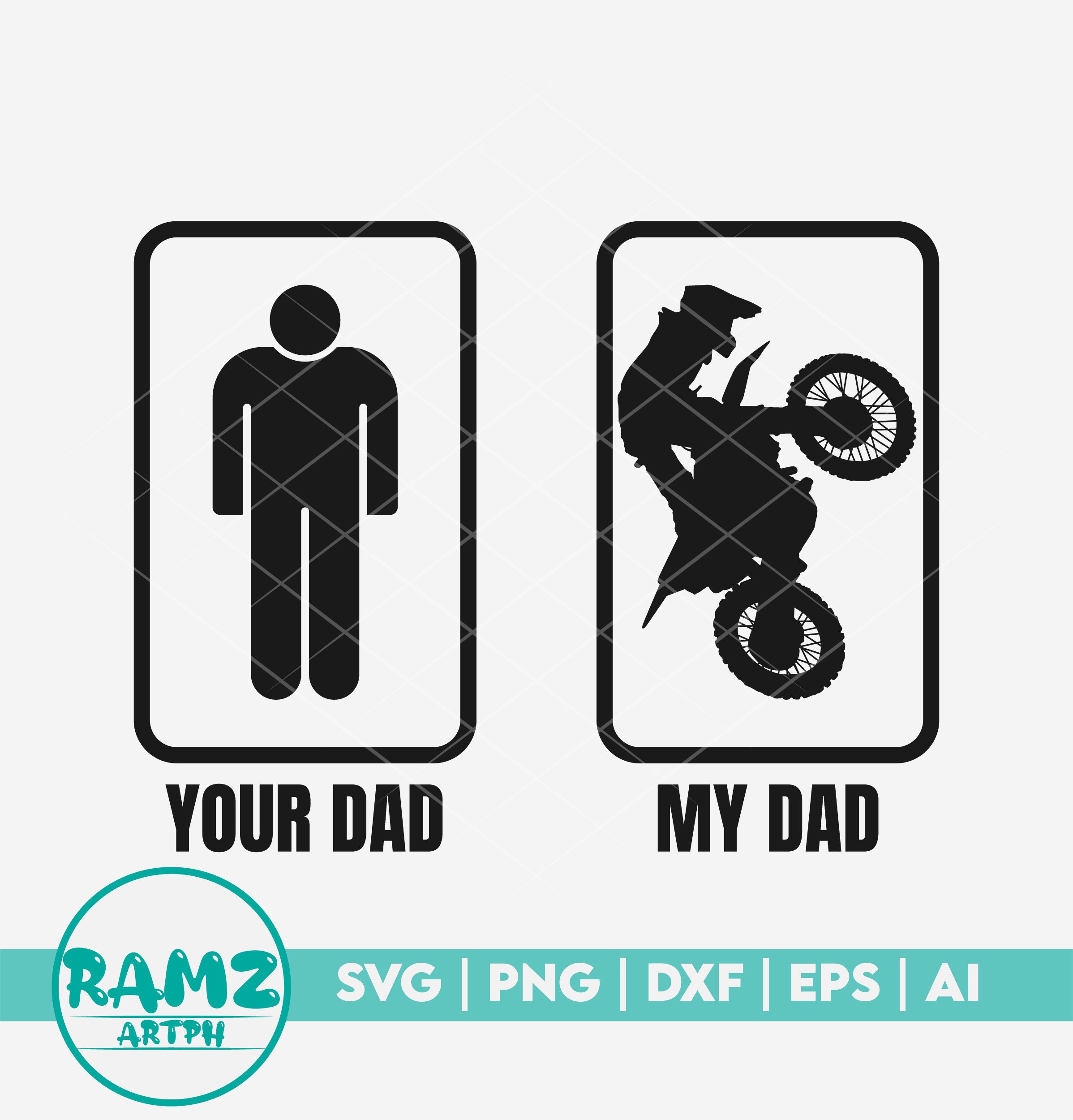 Motocross SVG File Your Dad My Dad Motocross Svg Motorcycle - Etsy